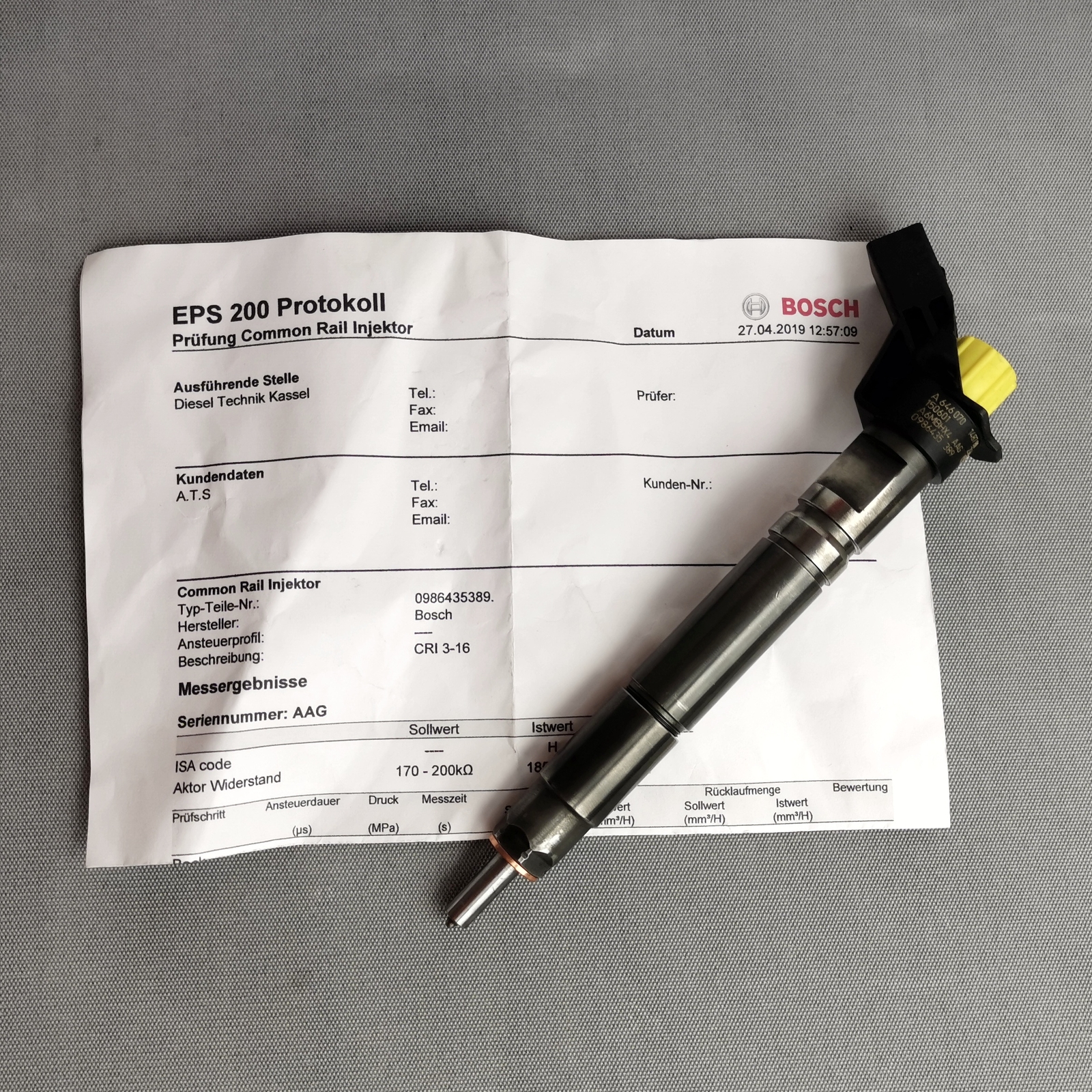 Injector Fuel Injector Bosch 0986435389 A6460701487 0445115069 Mercedes ...