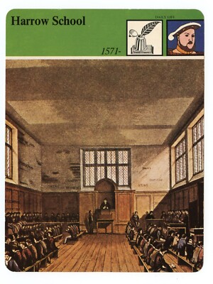 Harrow School - Daily Life Edito Service British Heritage Card | eBay