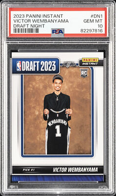 2023 PANINI INSTANT DRAFT NIGHT #DN1 VICTOR WEMBANYAMA ROOKIE RC PSA 10 ...