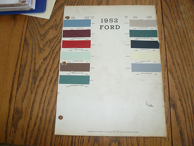 1952 Ford Arco Mobil Paints Color Chip Paint Sample | eBay