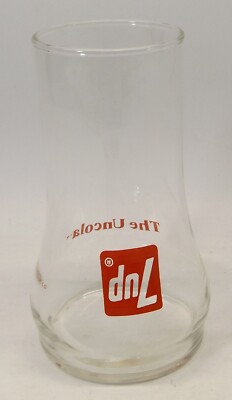 7 UP Glass Tumbler The Uncola Upside Down Clear Drinking Cup Vintage ...