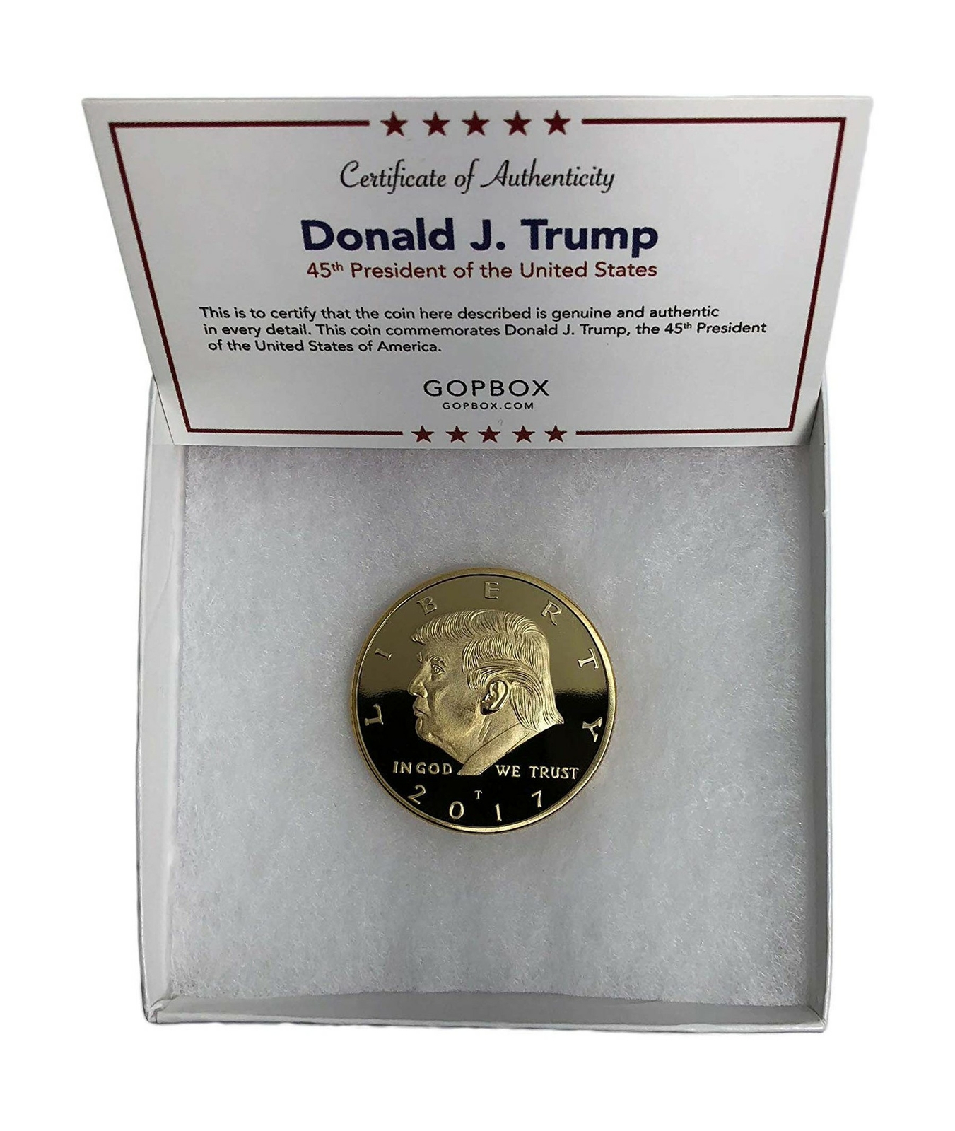 Donald Trump Gold Coin 2017 Plated Collectable 45th President for sale ...