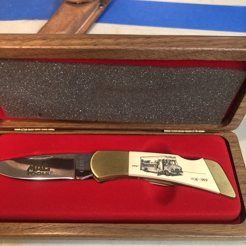 Mac Tools Gerber Scrimshaw Pocket Knife 51 Years New In Wood Box | eBay
