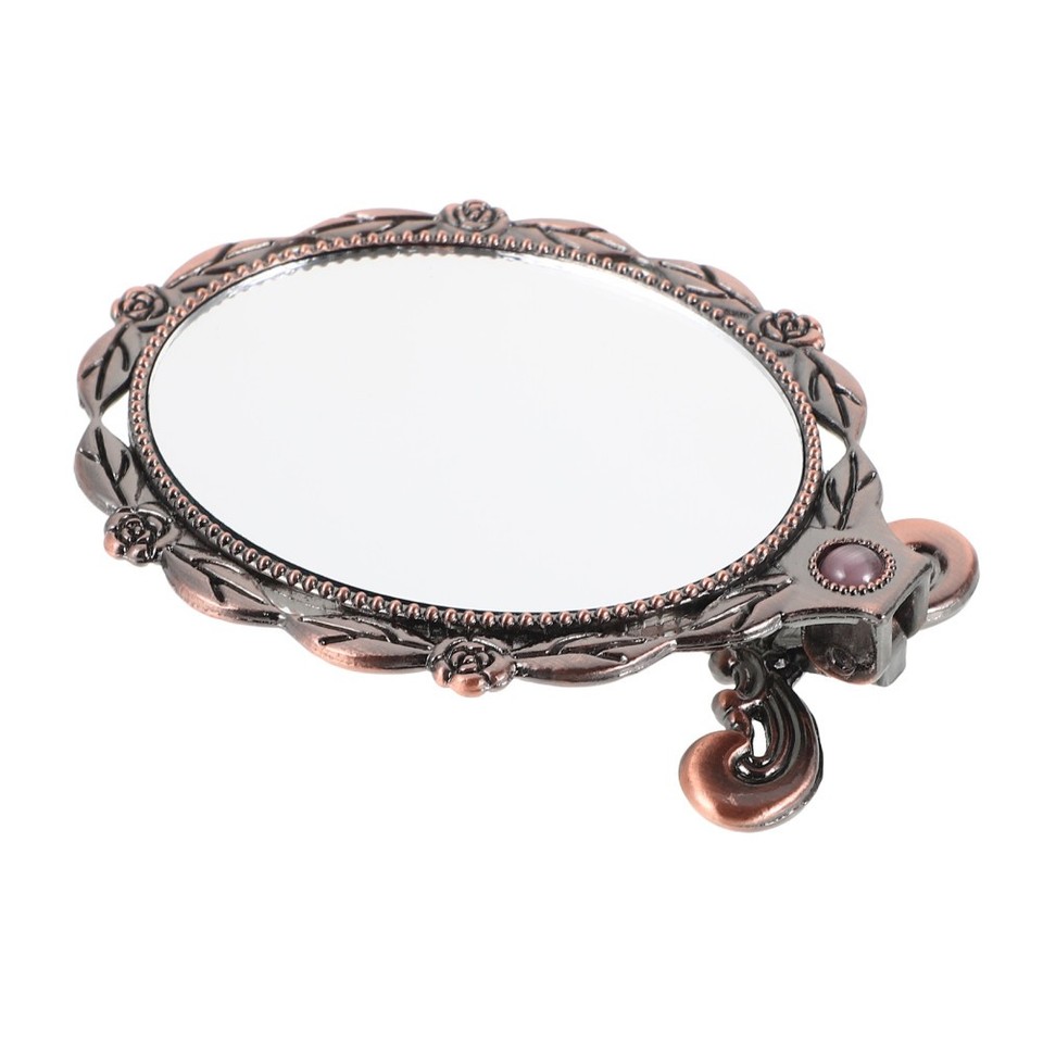 Vintage Hand Mirror Antique Vanity Decorative Mirrors Folding Metal ...
