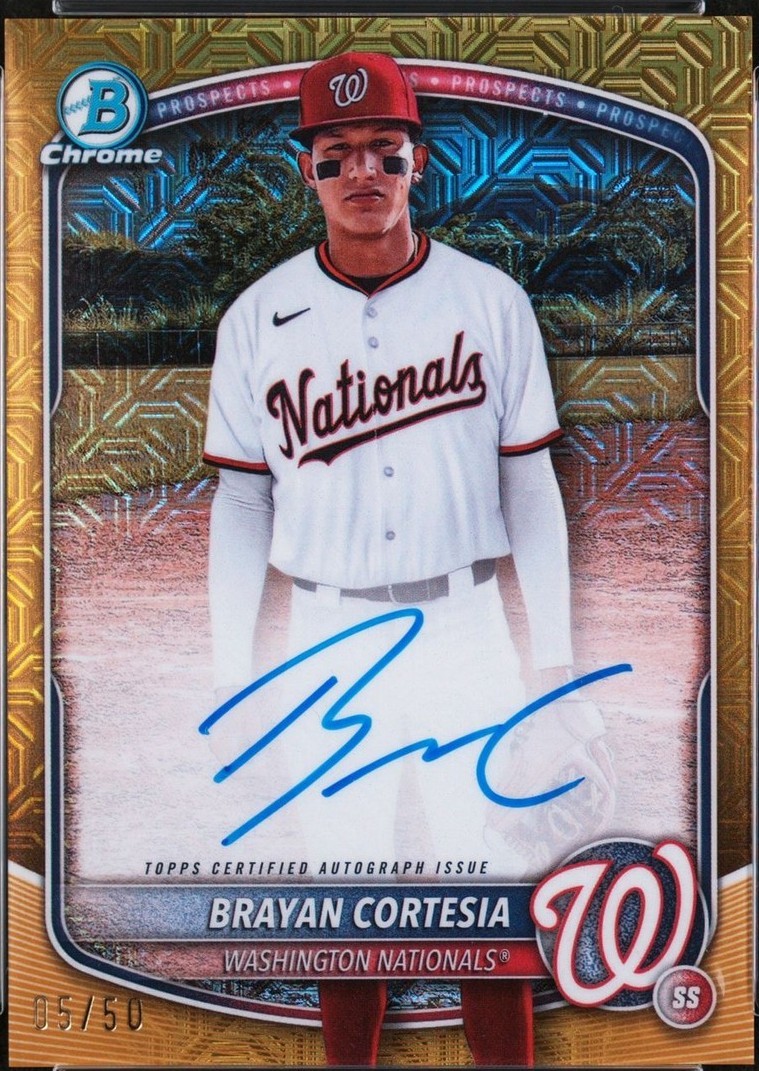 2025 Bowman Chrome - Mega Box Chrome Prospect Mojo Autographs Brayan ...