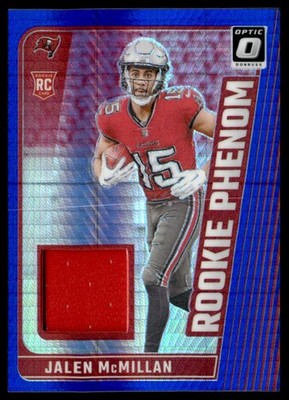 2024 Donruss Optic RC Phenom Blue Hyper Jalen McMillan Rookie Jersey 1 ...