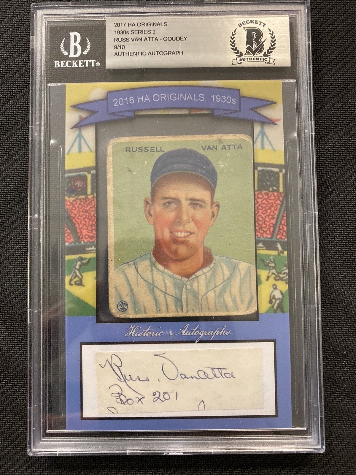 Russ Van Atta #2/10 2017 HA Historic Autographs Originals 1933 Auto | eBay