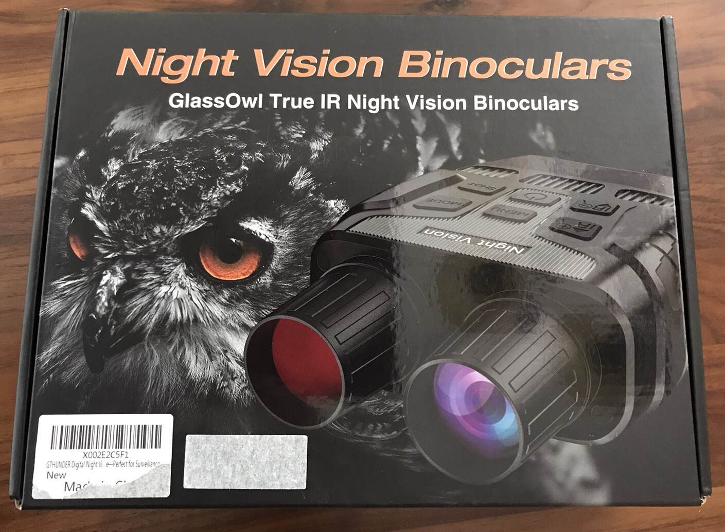 GlassOwl True IR Night Vision Binoculars HD1080P, Playback, Photography ...