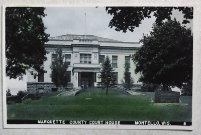J1110 Postcard Montello WI Wisconsin Marquette County Court House | eBay