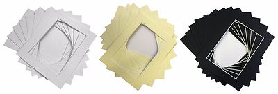 Pack of 10 Photo Picture Mount Frame Mounts Various Size and Colours A4 ...