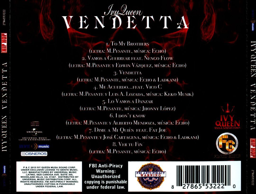 IVY QUEEN VENDETTA: HIP HOP NEW CD 827865532220| eBay