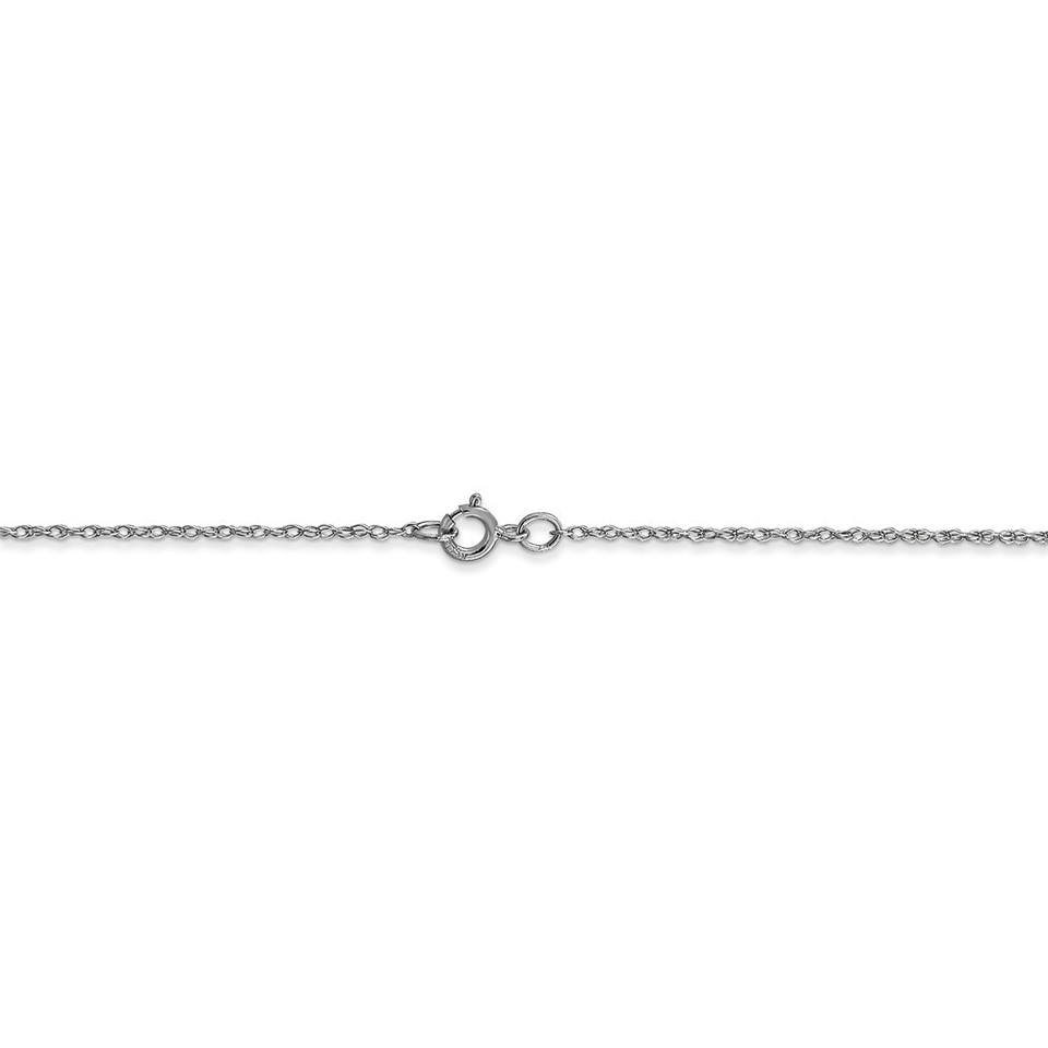 14k White Gold .6 mm Carded Cable Link Rope Chain Necklace 20 Inch | eBay