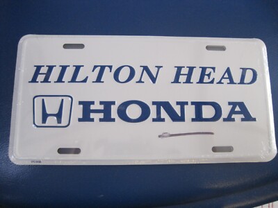 NOS HILTON HEAD HONDA, METAL BOOSTER LICENSE PLATE | eBay