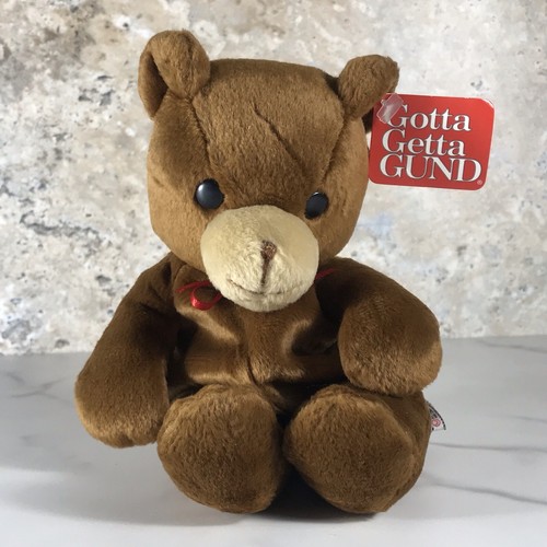 VINTAGE GUND TENDER TEDDY BEANIE PLUSH STUFFED ANIMAL WITH ORIGINAL TAG ...