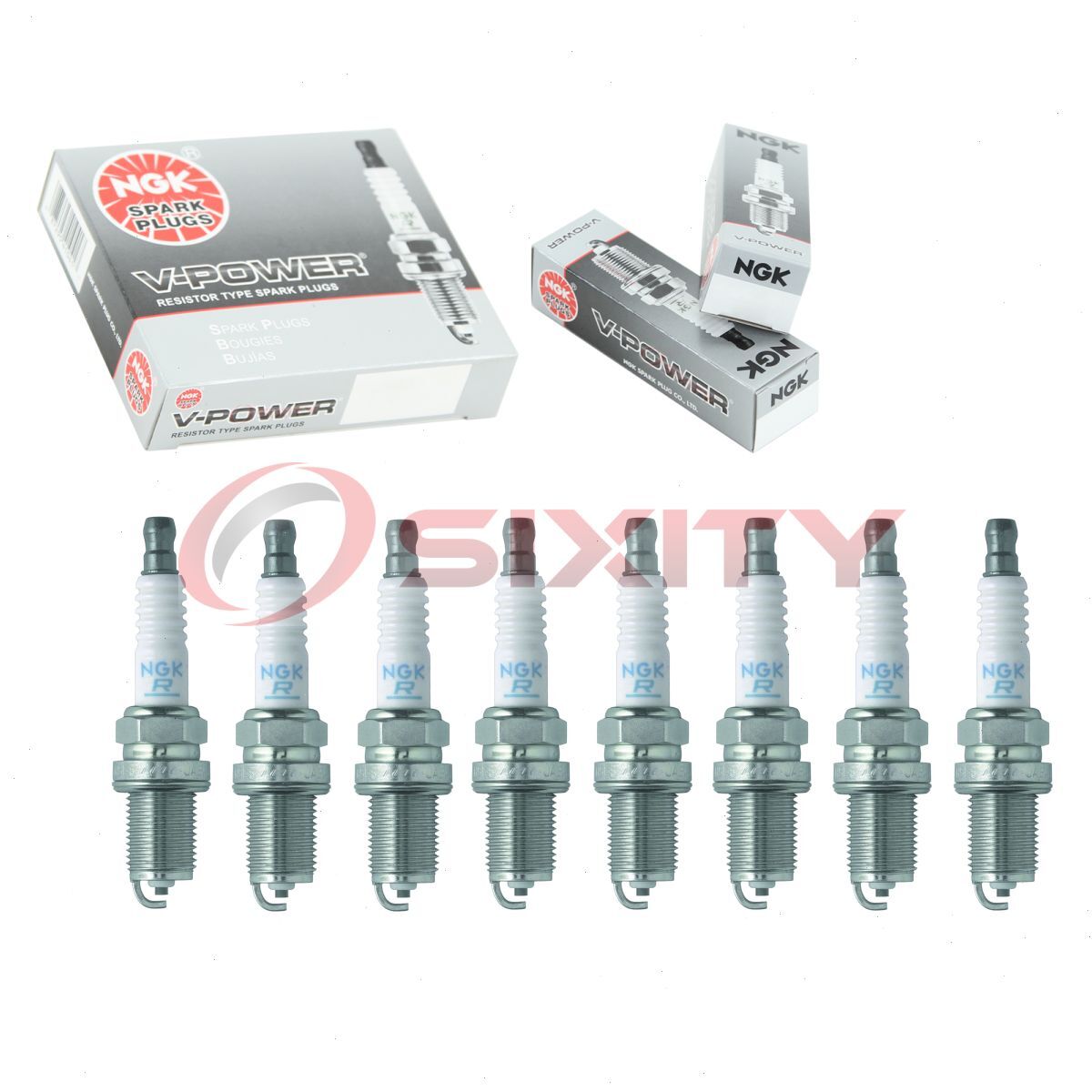 8 pc NGK 7938 BKR5E V-Power Spark Plugs for XC92YC XC12YC TY26709 ...