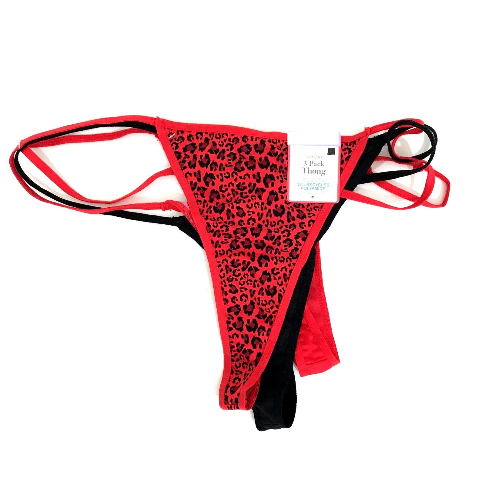 Primark ladies THONGS 3 pack Sizes XS-XL 🐾 | eBay UK