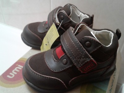 Umi Genuine Leather Adorable Chocolate Brown Ankle Boot for Toddlers SZ ...