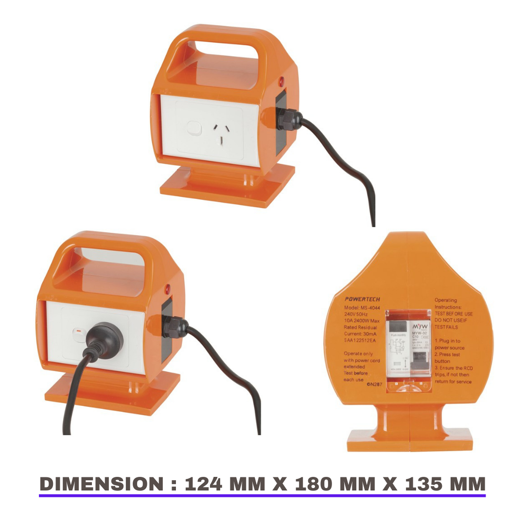Portable RCD with 15A to 10A Mains Plug Conversion | eBay Australia