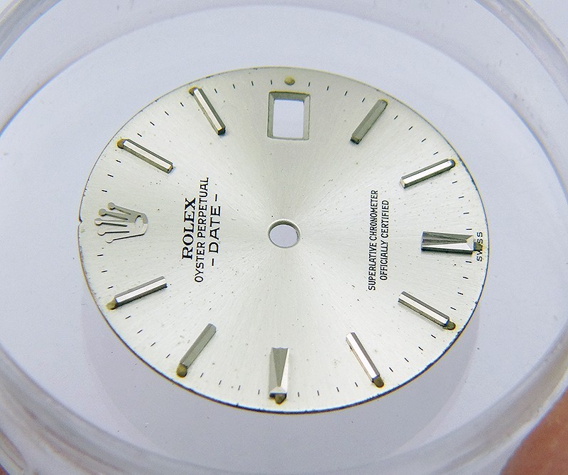 Vintage Genuine Rolex Oyster Date 34mm 1500 Silver Cream Tritium Singer ...