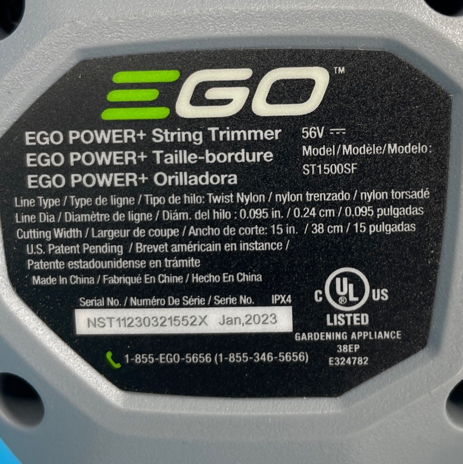 Ego 56V String Trimmer ST1500SF Tool Only No Original Box | eBay