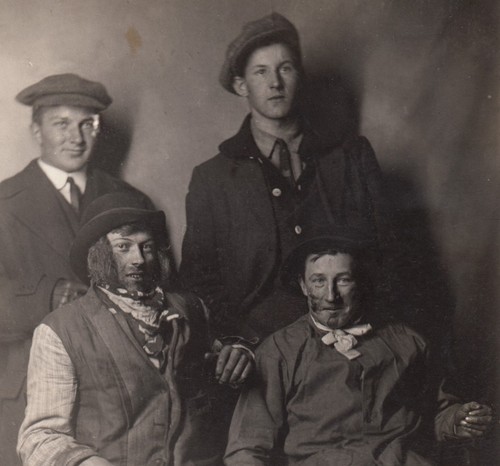 FILTHY FACES HOBO COSTUME MEN GOOFY RUBES ~ 1910s RPPC PHOTO | eBay