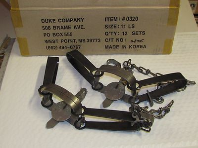 2 Duke #11 Long Spring Foothold Traps Mink Muskrat Gopher Trapping ...