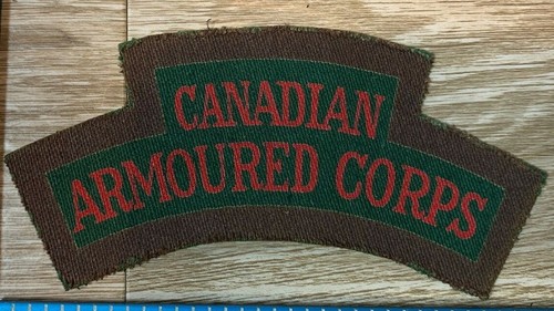 VINTAGE WW2 CANADA SHOULDER PATCH CANADIAN ARMOURED CORPS CANVAS 98A | eBay