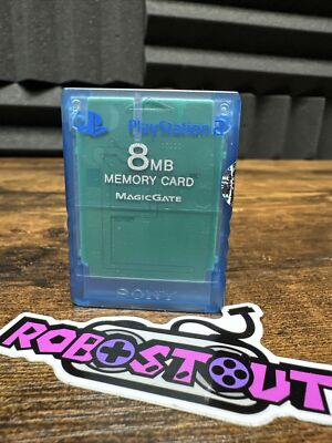 PlayStation 2 8MB Memory Card Blue SCPH-10020 Official OEM Sony PS2 ⭐ ...