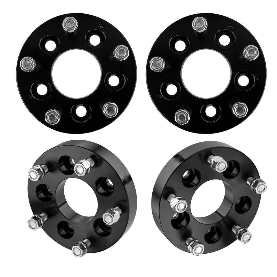 4Pcs 1.25" 5x4.5 to 5x5.5 Wheel Adapters 1/2"x20 For Jeep Wrangler Ford ...