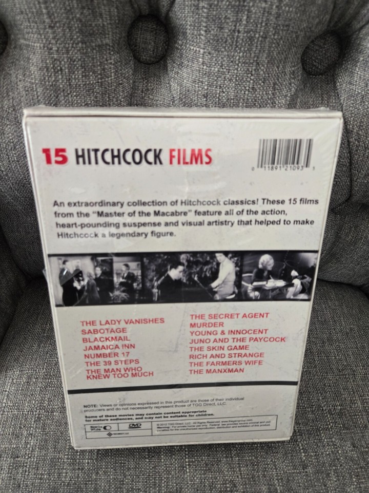 Alfred Hitchcock 15 Hitchcock Films (DVD/Box Set) NEW DVD Box Set | eBay