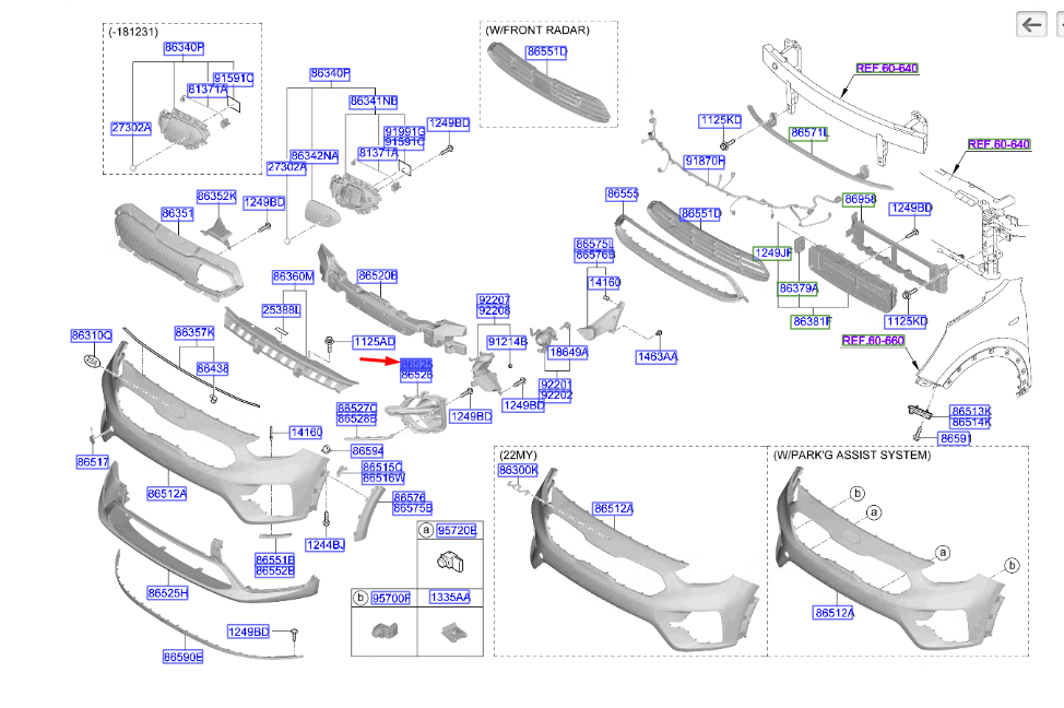 Kia E-niro 2020 Left LH Cover Panel DRL Fog Light Lamp Lower Grill ...