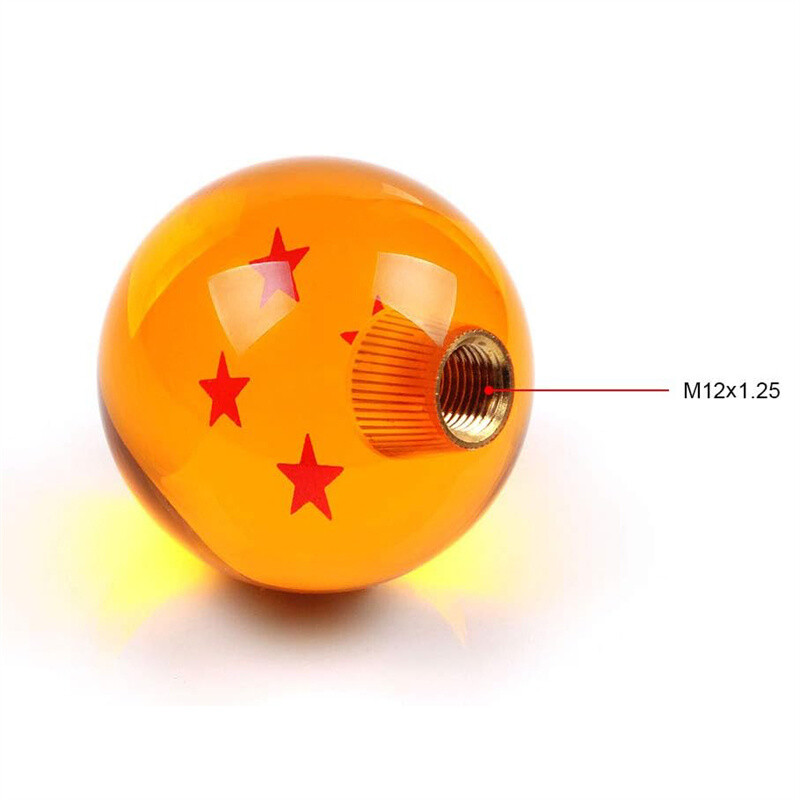Round Dragon Ball 4 Star Shift Knob Manual Gear Shifter Head with 3 ...