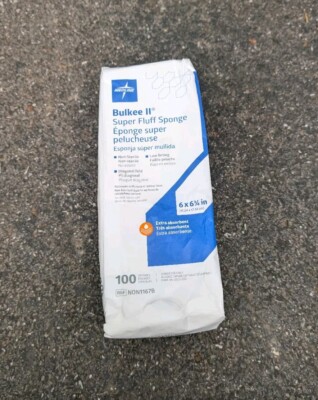 Medline Bulkee II Extra Absorbent Super Fluff Sponge 100 Count | eBay