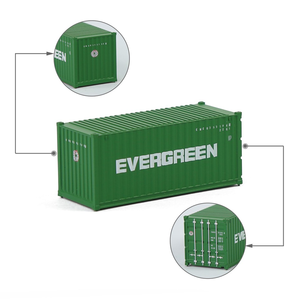 1pc N Scale 1:160 20ft Shipping Container 20' Cargo Box with Magnets ...