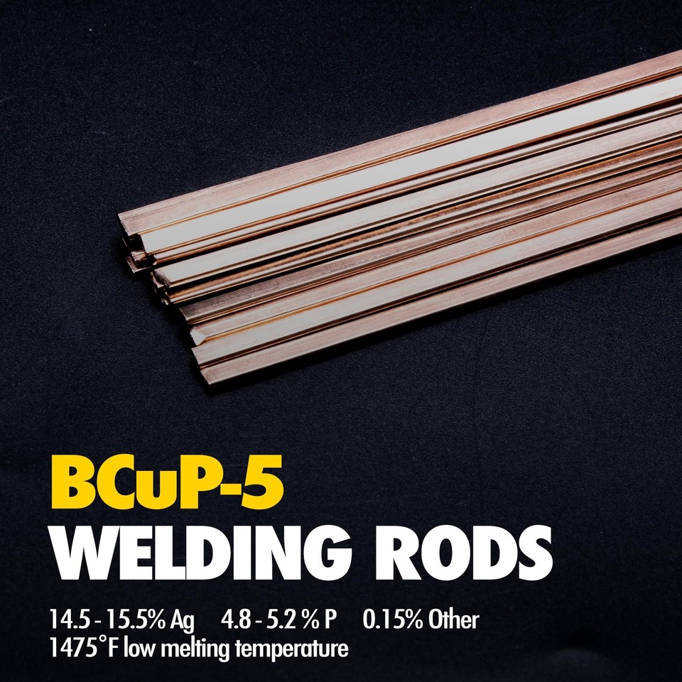 20 Sticks Brazing Rods Bcup-5 15% Silver Solder Phos Copper Brazing ...