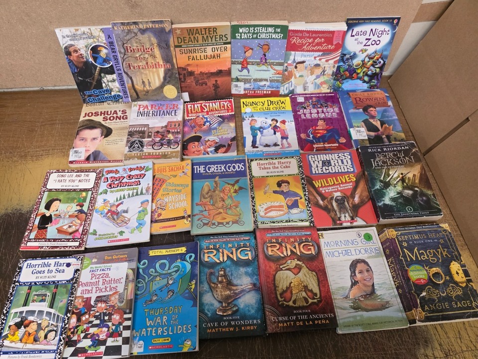 102 Kids Chapter Book Lot Diary Pug Percy Jackson Captain Underpants ...