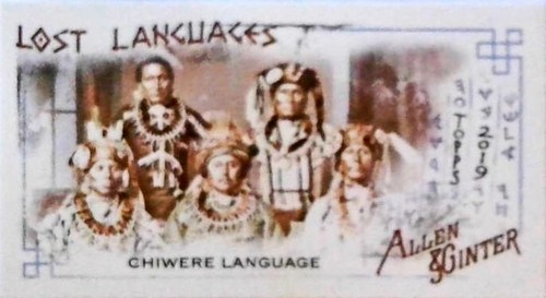 2019 TOPPS ALLEN & GINTER #LL-7 CHIWERE LANGUAGE LOST LANGUAGES MINI ...
