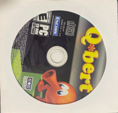 Q*bert (PC, CD-ROM) Classic Q*bert video game Very Good Condition Disc ...