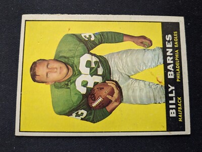 1961 Topps Football Card # 97 Billy Barnes - Philadelphia Eagles (VG/EX) | eBay