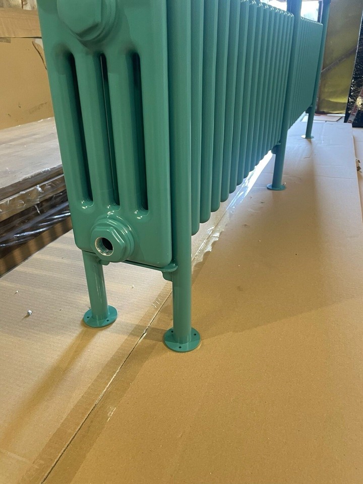 Column Designer Radiator Mint Turquoise With Oak Bench 550/1600/240 ...