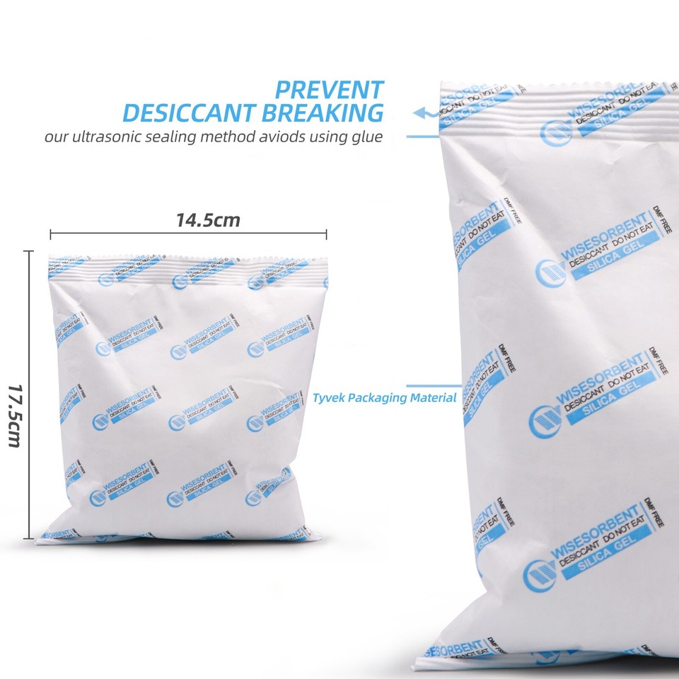 10Pac 300g Food Safe Silica Gel Packet, Tyvek Moisture Packets ...