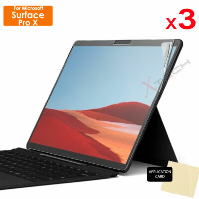 3x CLEAR LCD Screen Protector Guard Covers for Microsoft Surface Pro X ...