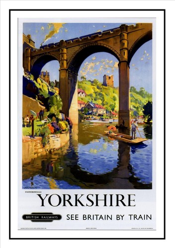 Yorkshire Railway Bridge Vintage Retro Old Advert Photo Reproduction ...