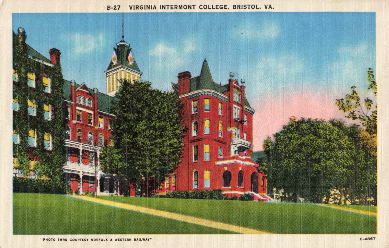 Postcard Virginia Intermont College Bristol Virginia | eBay