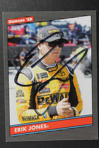 Erik Jones Signed Autographed 2019 Donruss NASCAR Racing Card #121 | eBay
