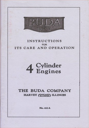 BUDA Engines 1951 Care and Operation Instructions NEW reprint | eBay