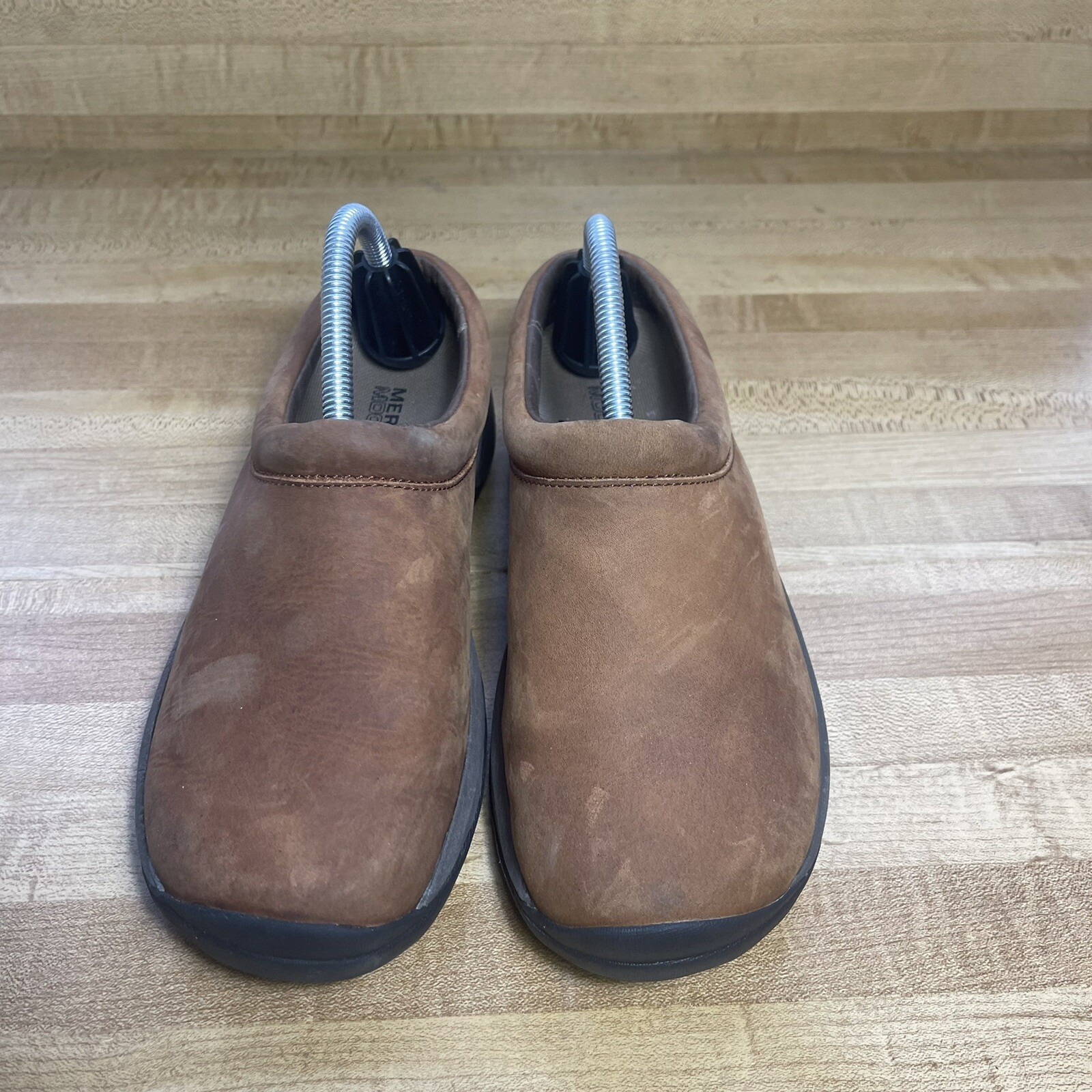 Merrell Encore Nova Dune Brown Leather Slip On Mules … - Gem
