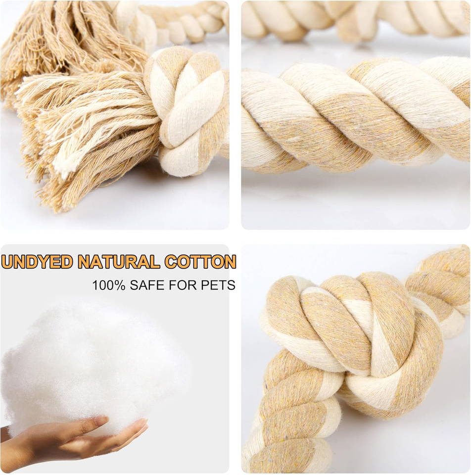 92cm Large Dog Rope Toy Heavy Duty Cotton Tug of War Chew Toy | eBay UK