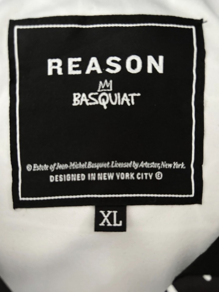 Reason Brand X Jean Michel Basquiat Sweatshirt Black Hoodie Men’s XL ...