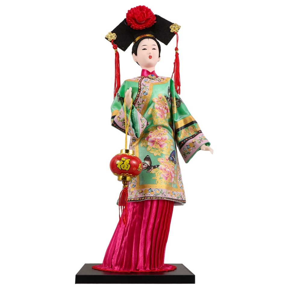 Silk Doll Figurine Chinese Handicraft Collectible Traditional Antique ...